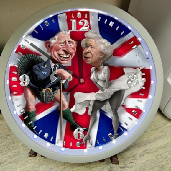 Queens | Wall Decor | Queen Elizabeth N Prince Charles Clock | Poshmark